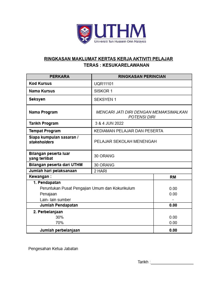 Kertas Kerja Uce Siskor I Sem II 2021 - 2022 (2) - Signed | PDF