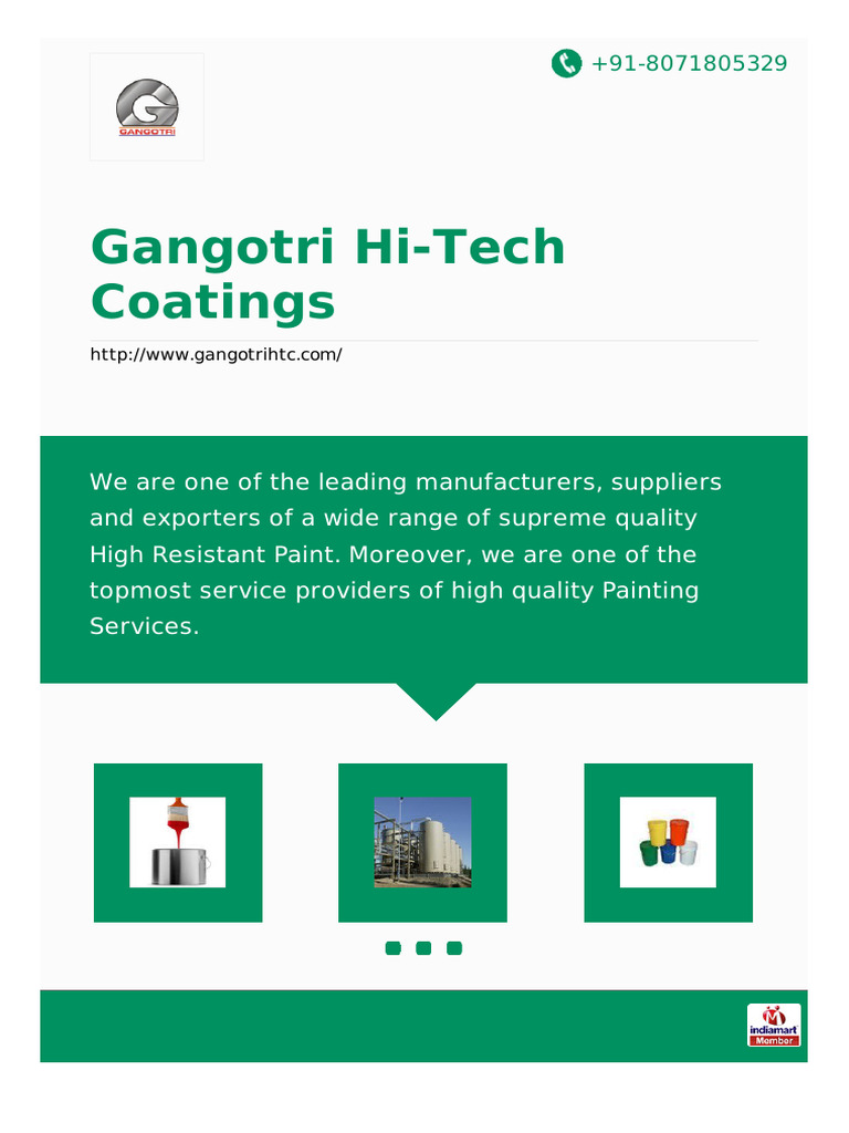 Gangotri Hi Tech Coatings | PDF