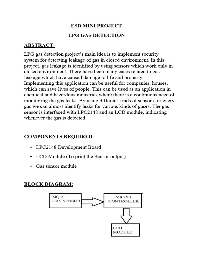 LPG Gas Detection Esd | PDF