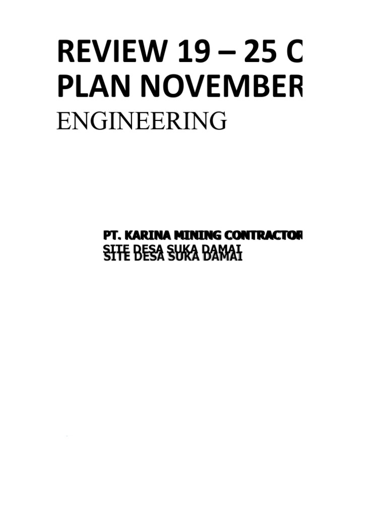 Plan Noveber Revisi | PDF
