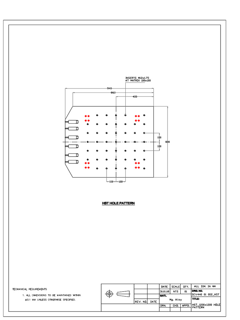 Hst-800x800 Hole Pattern Icate | PDF