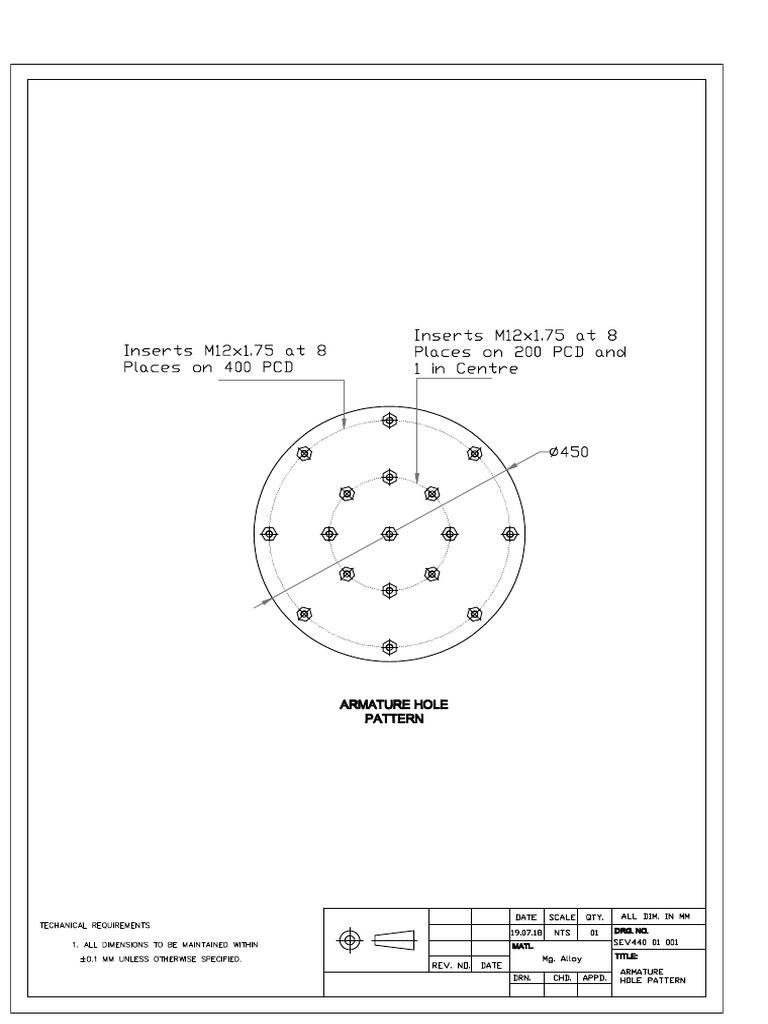 Armature Hole Pattern - Icat | PDF