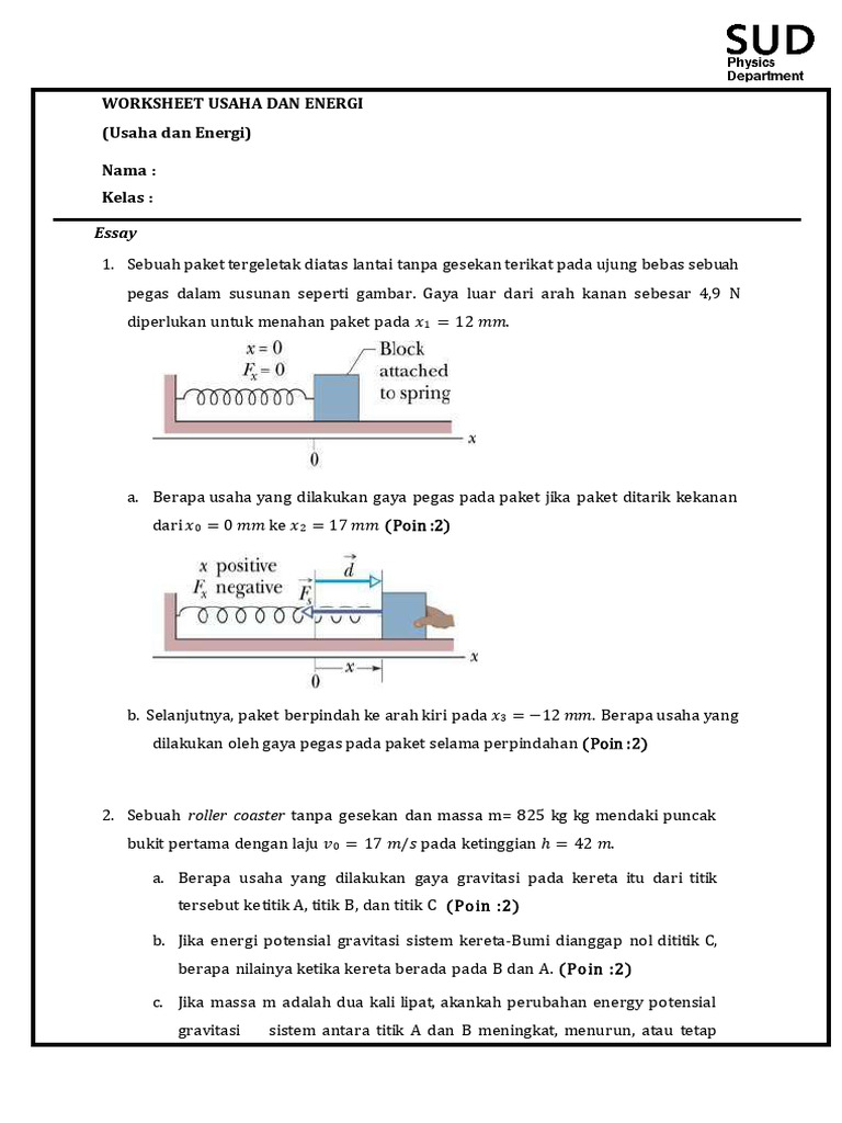 2023-2024 - WS1 - Usaha Dan Energi | PDF