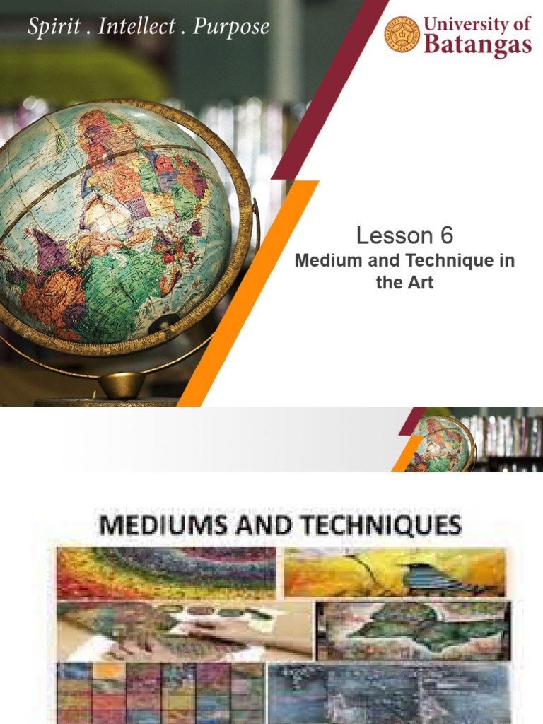 Lesson 6 - Medium and Technique in The Art | PDF