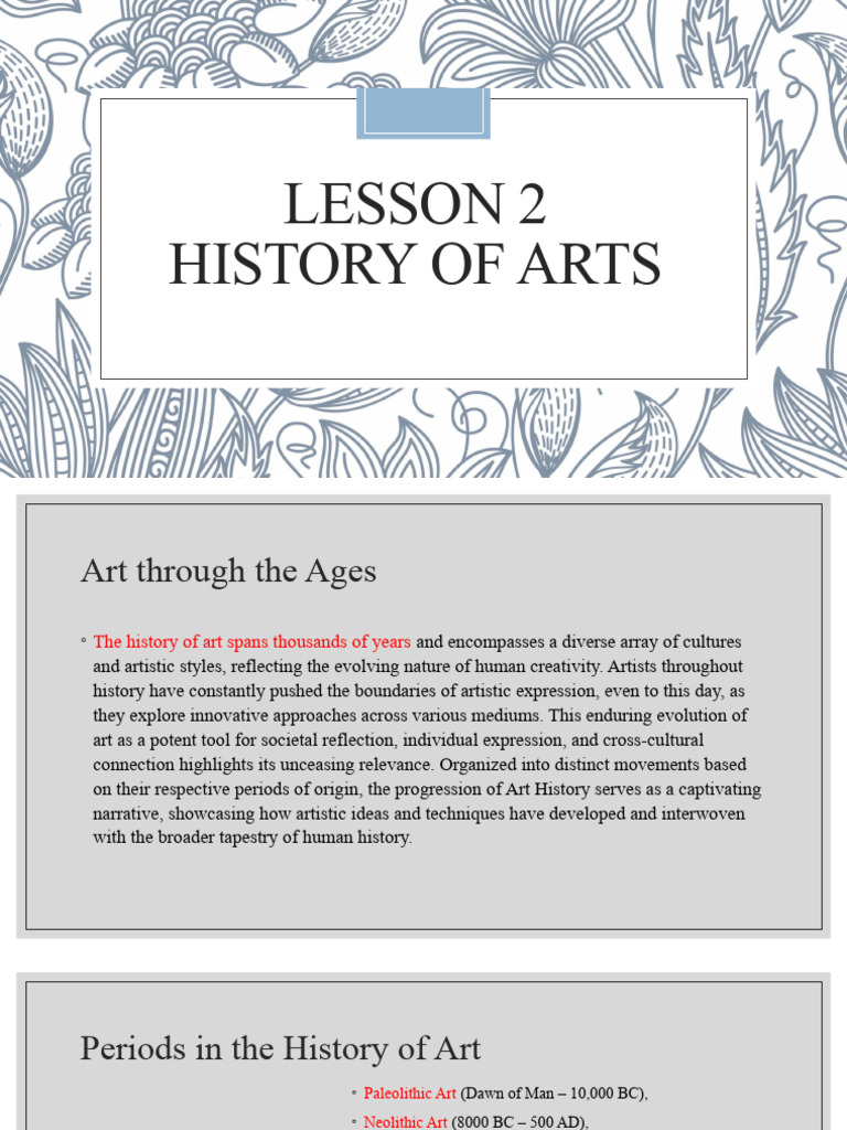 Lesson 2 History of Arts | PDF