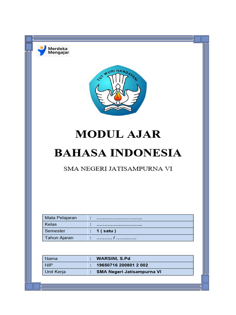Cover-Modul Ajar | PDF