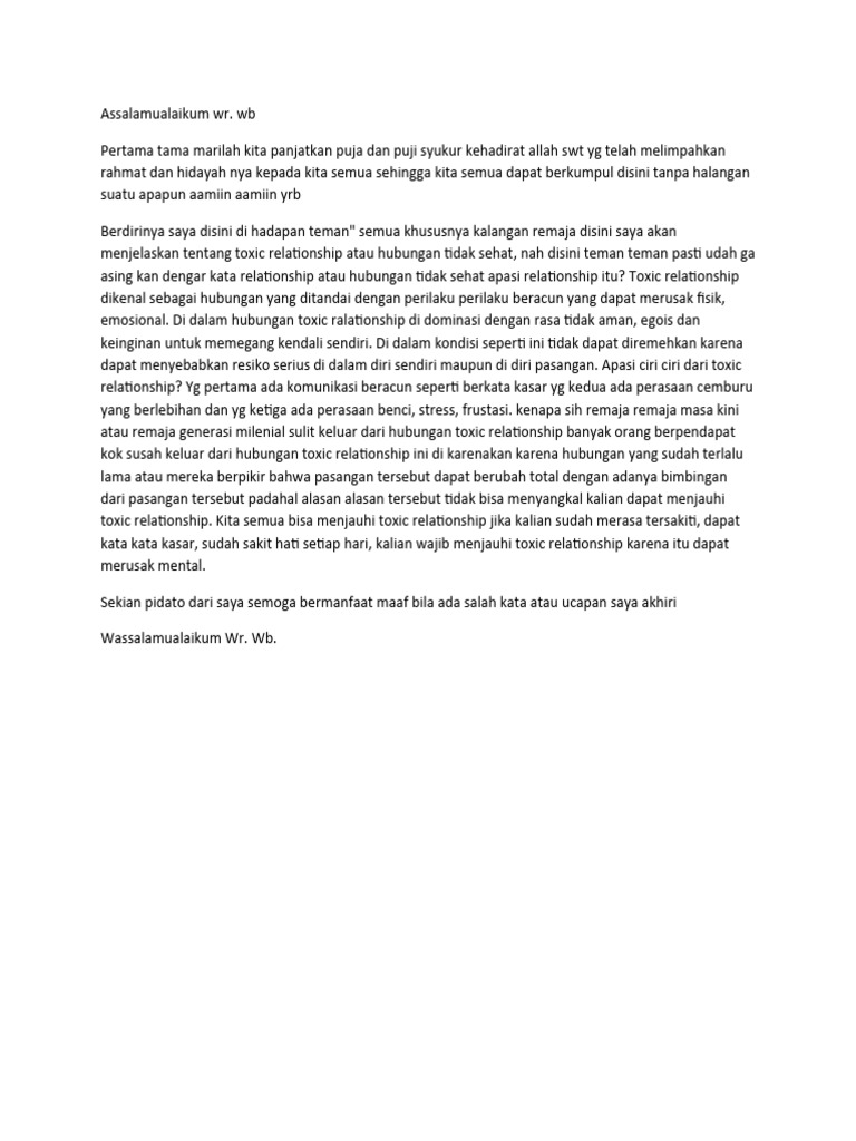 Toxic Relationship | PDF | Gaya Hidup