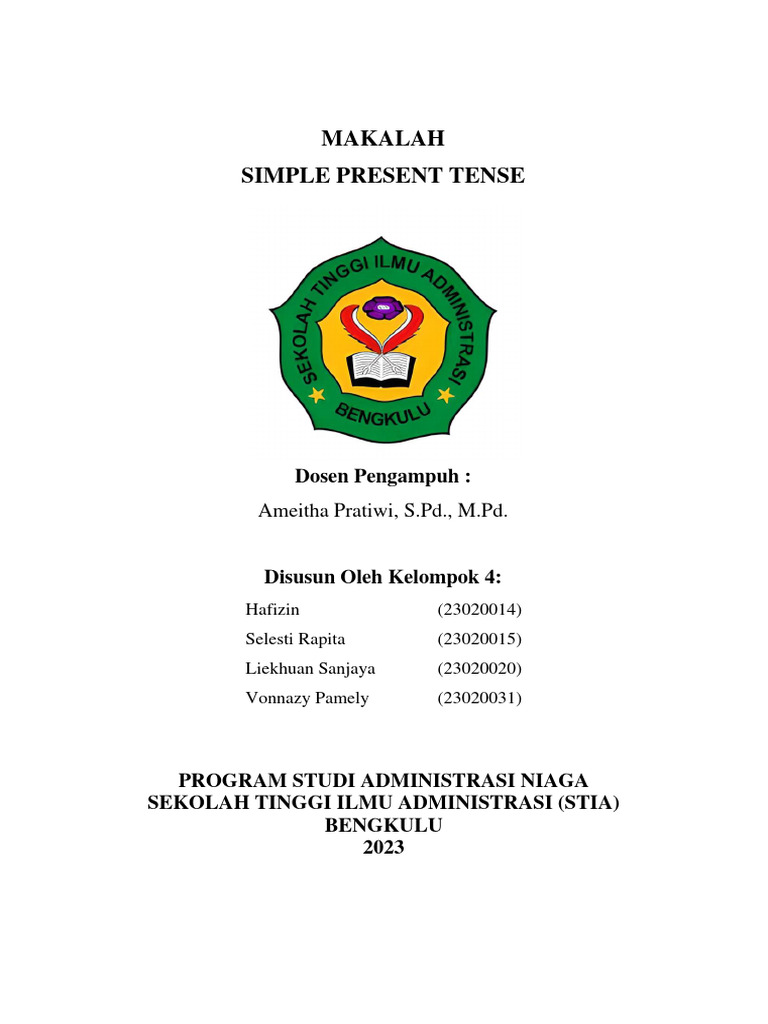 Makalah B.ing Using Simple Present Tense | PDF