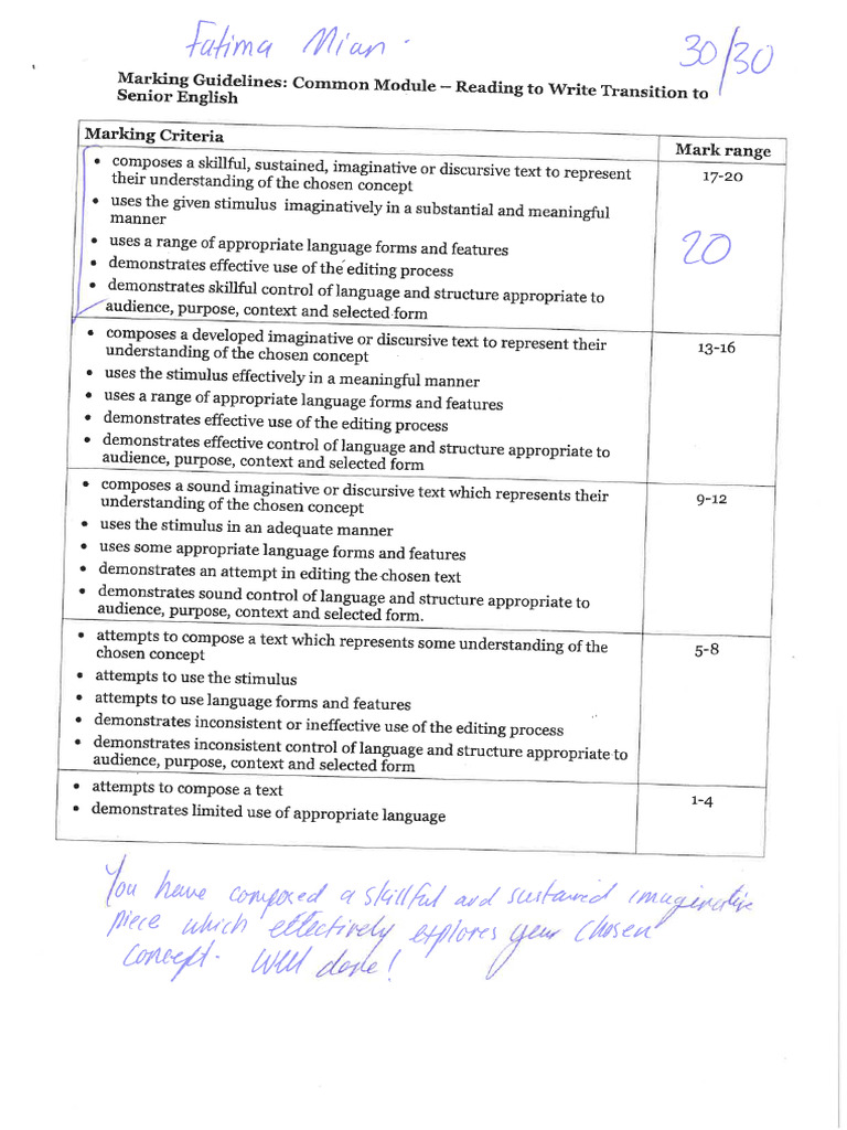 A Sample Imaginative | PDF