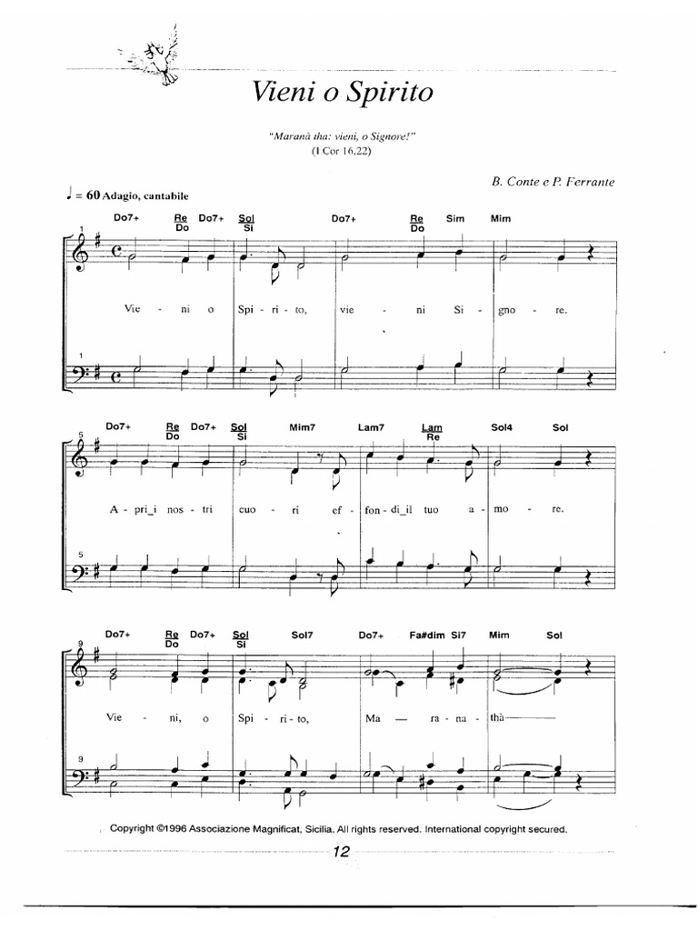 Vieni o Spirito | PDF