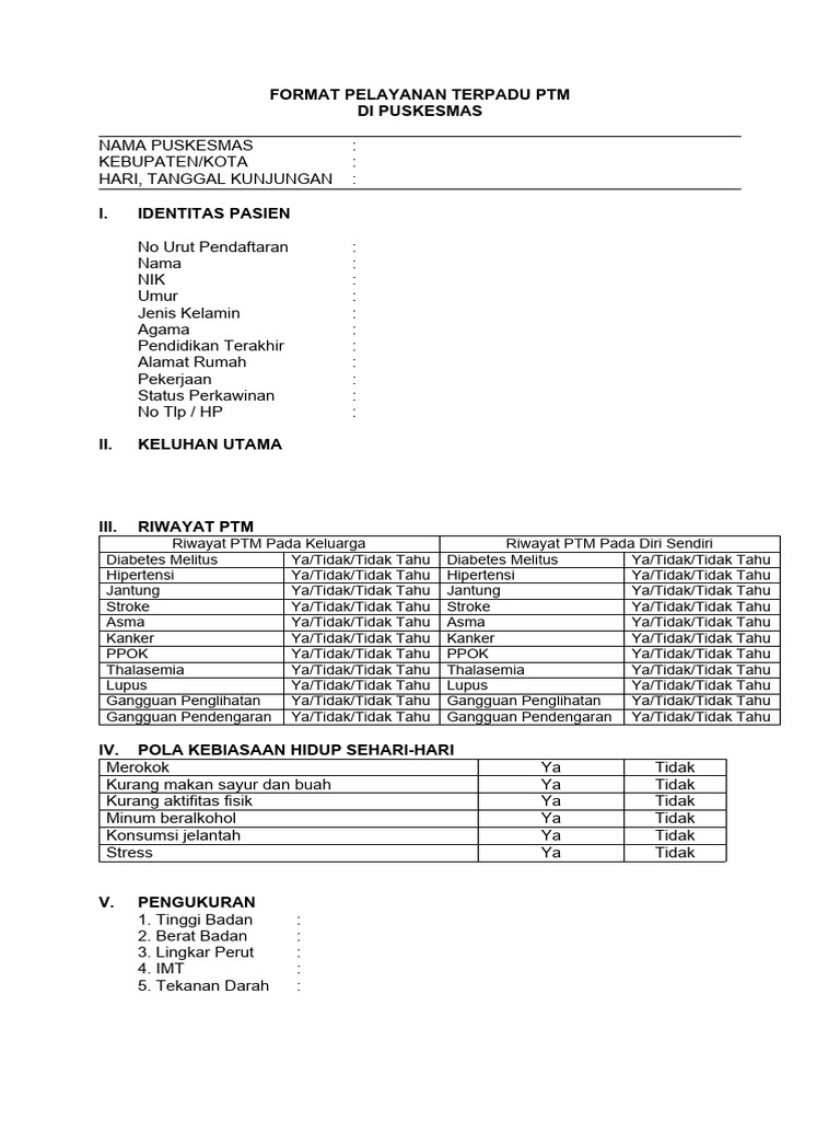Format Pelayanan Terpadu PTM | PDF Format Pelayanan Terpadu PTM | PDF