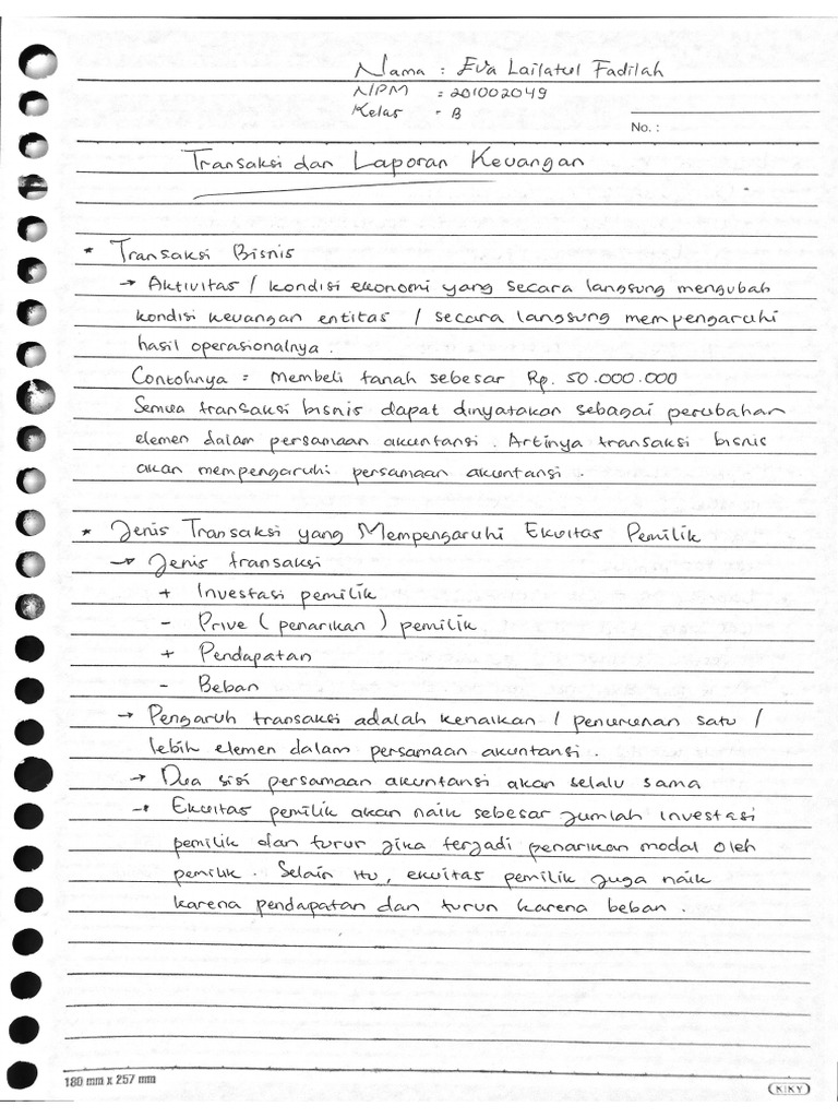 Transaksi Dan Laporan Keuangan Pdf