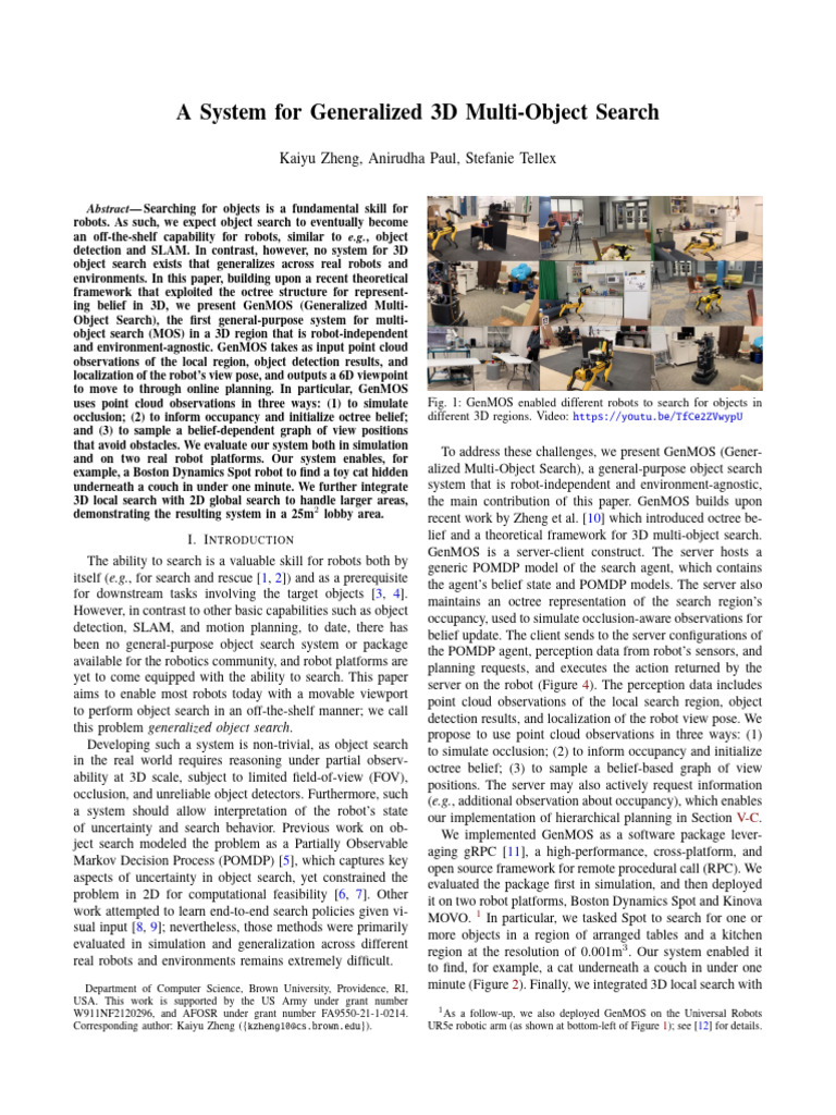 A System For Generalized 3D Multi-Object Search | PDF | Technology & Engineering