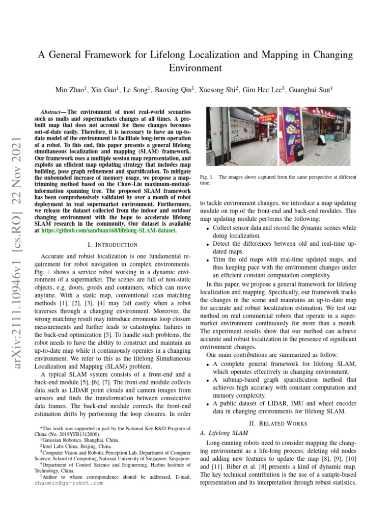 A General Framework For Lifelong Localization and Mapping in Changing Environment | PDF