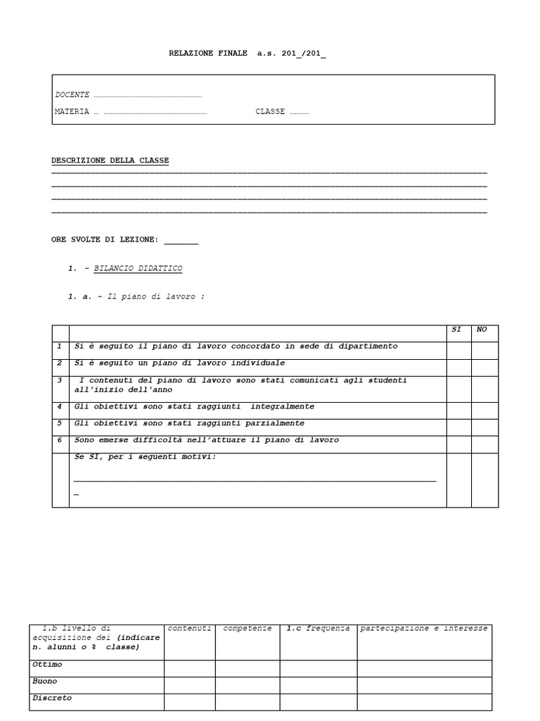 Relazione Finale | PDF