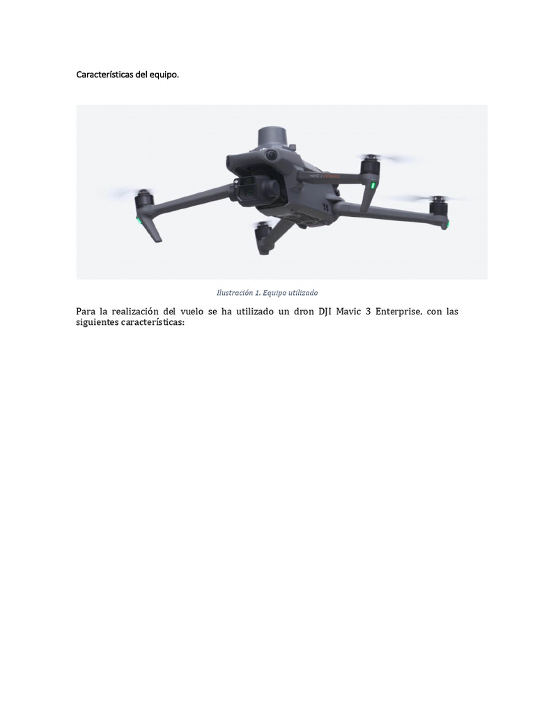 Características Dron DJI Mavic 3 Enterprise RTK | PDF