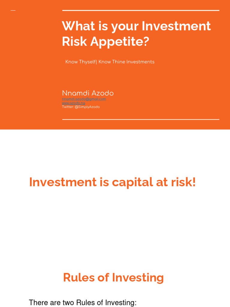 What's Your Investment Risk Appetite - Gumroad | PDF | Investing | Risk