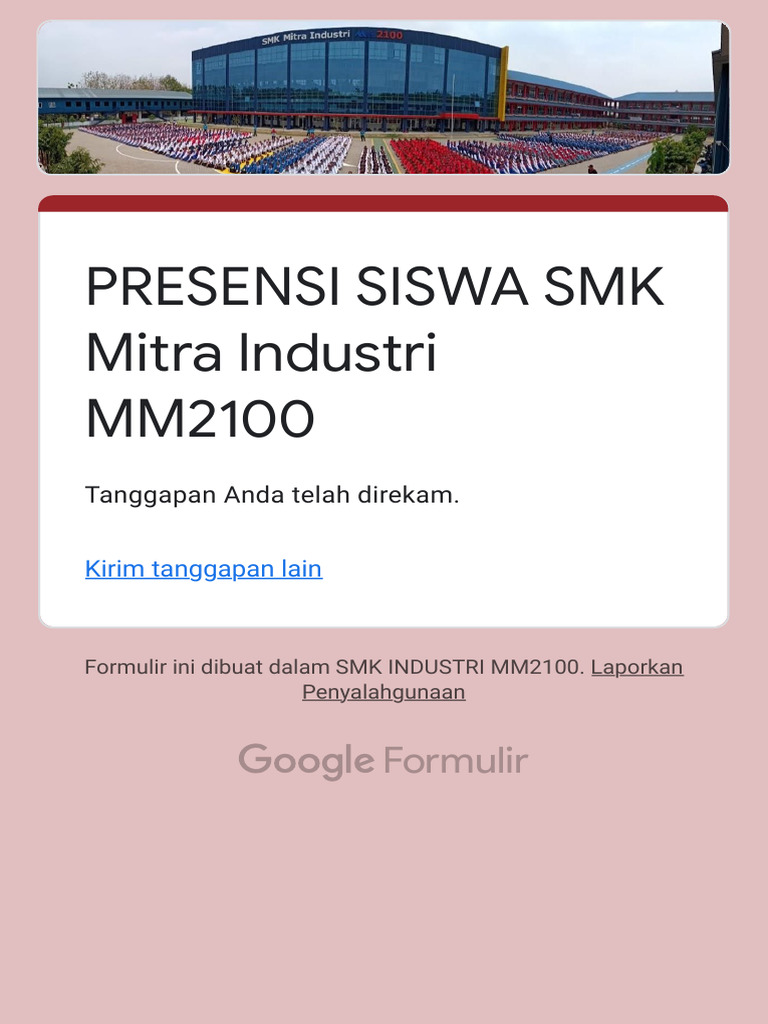 Presensi Siswa Smk Mitra Industri Mm2100 3 Pdf