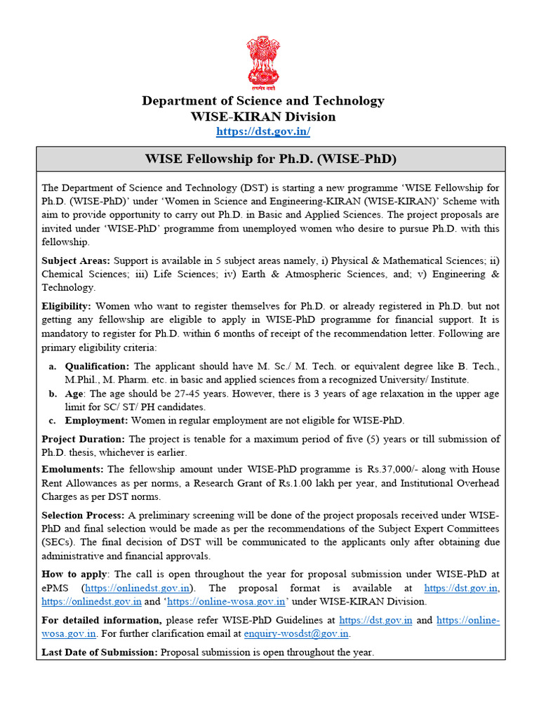 SchemeId 2319 Advertisement WISE PhDwithInstructionSheet ePMS Revised ...