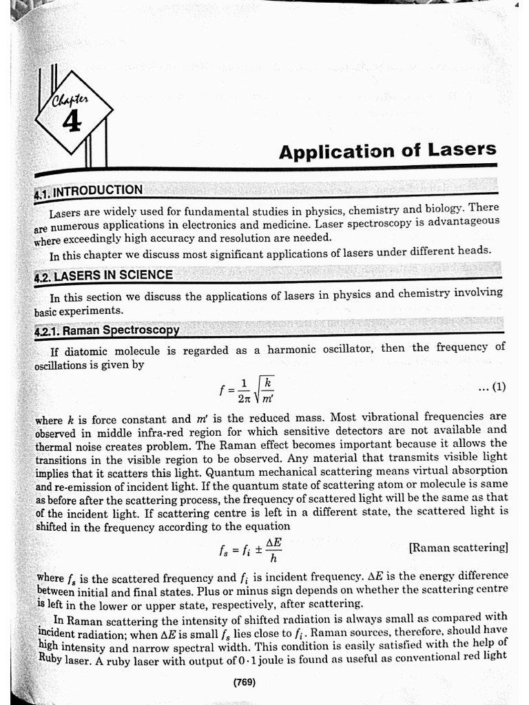 Applications of Laser | PDF
