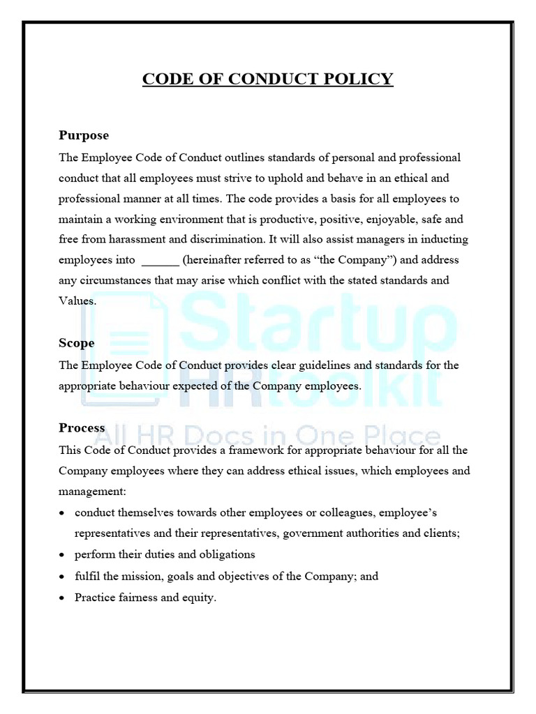 Code of Conduct | PDF