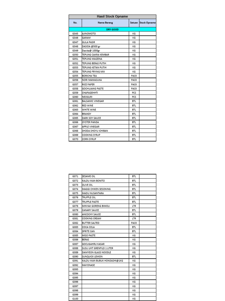 File Stock Opname | PDF