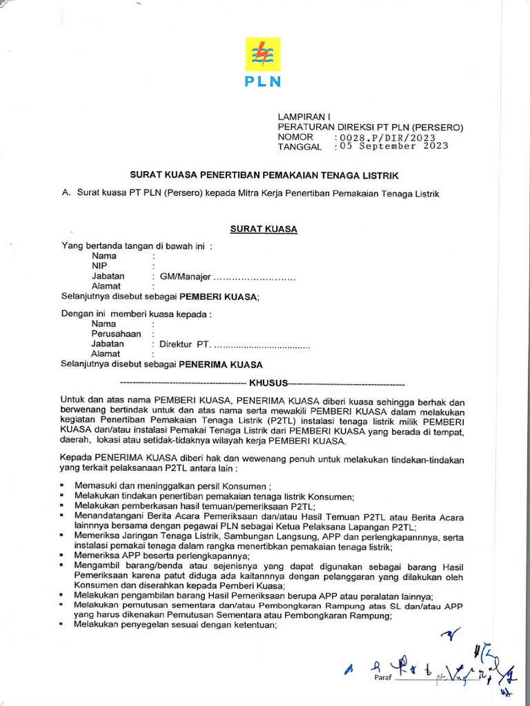 Lampiran PERDIR P2TL 0028 | PDF