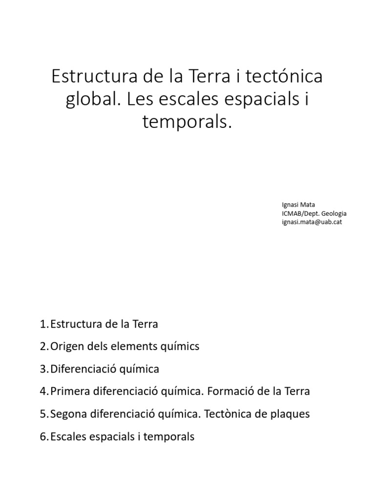 1 Estructura de La Terra | PDF
