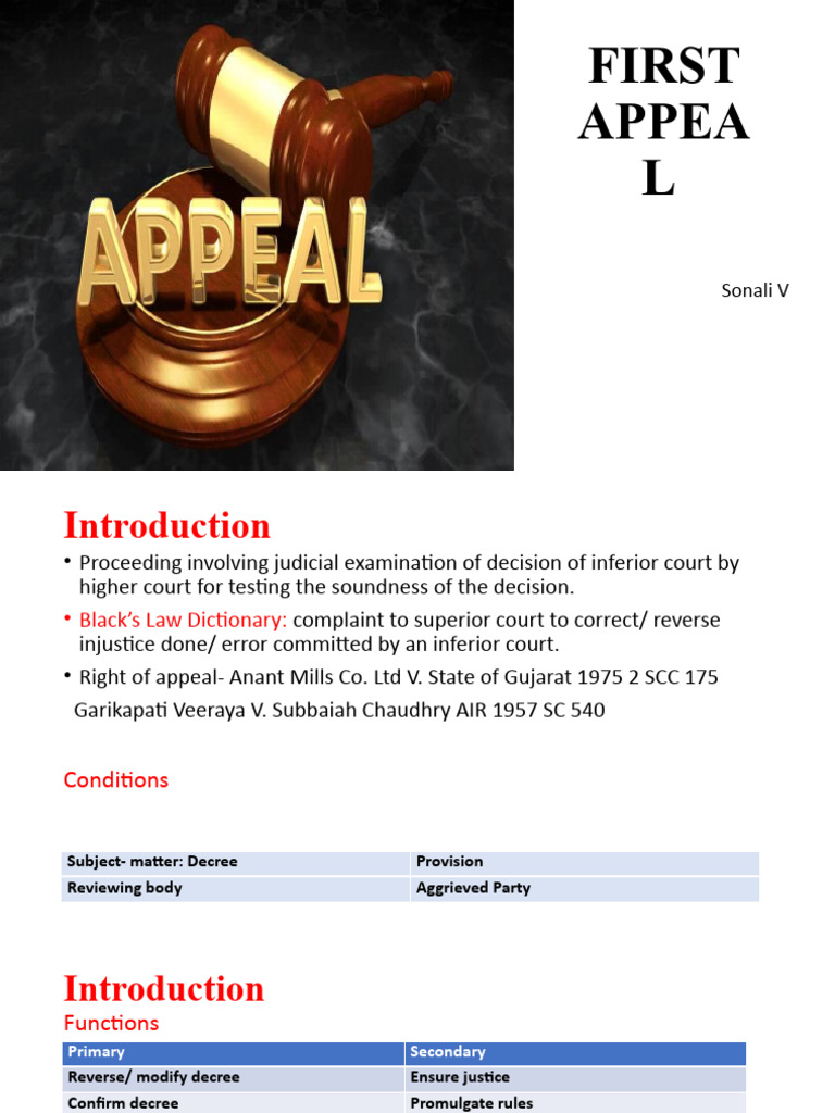 First Appeal | PDF | Appeal | Lawsuit