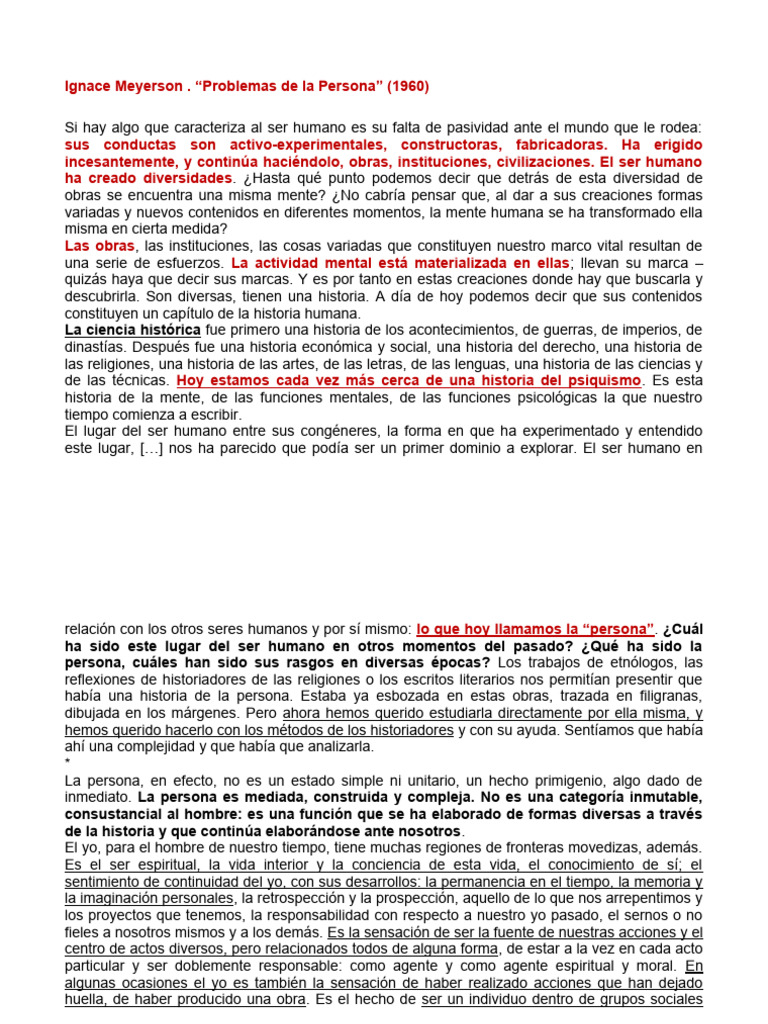 Comentario de Ignace Meyerson | PDF