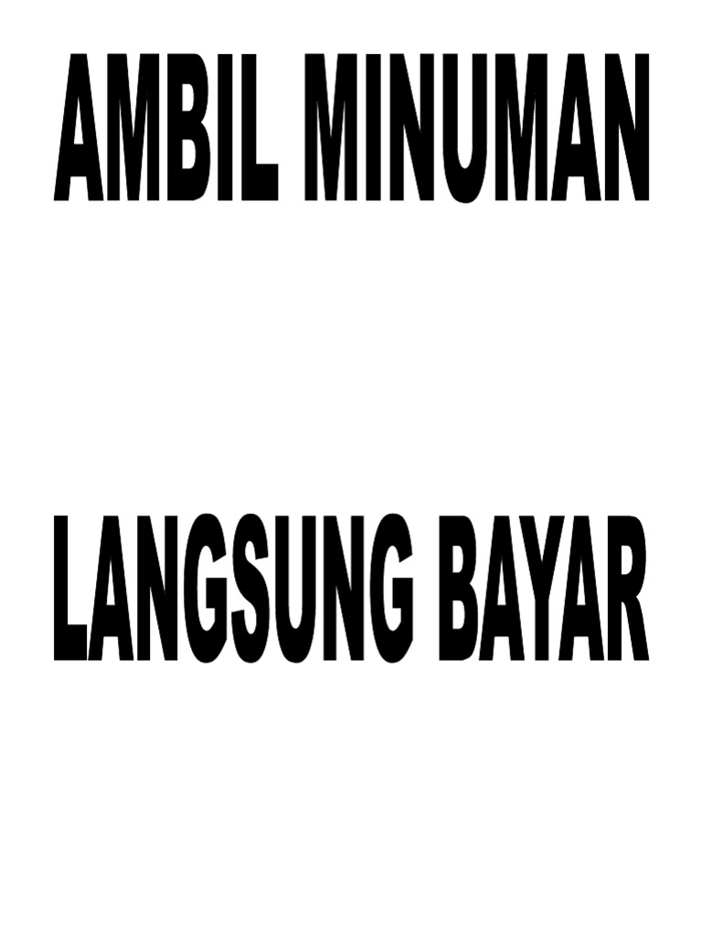 Ambil Minuman Langsung Bayar | PDF