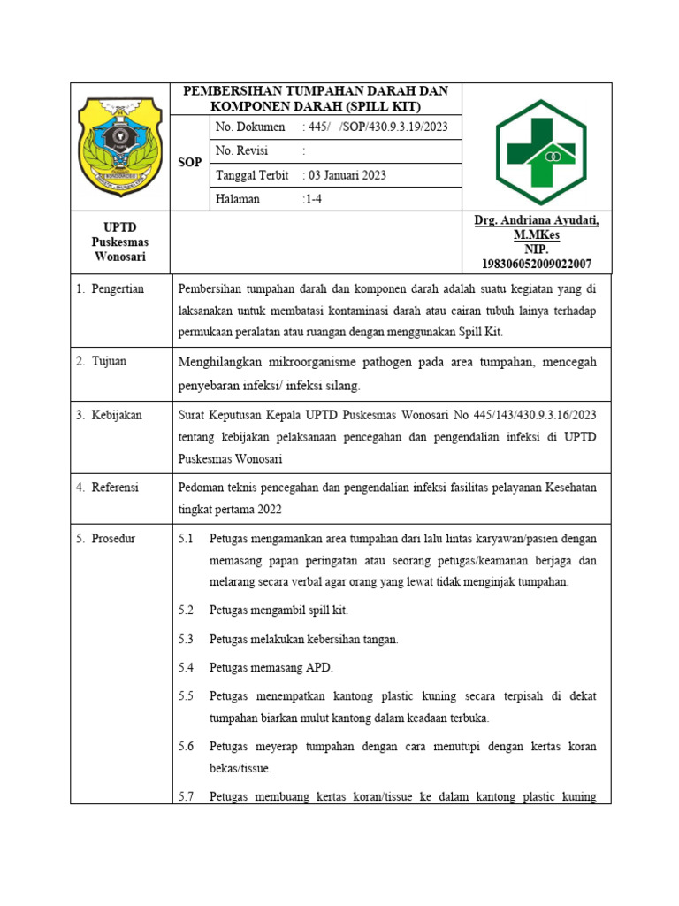 Sop Spill Kit | PDF