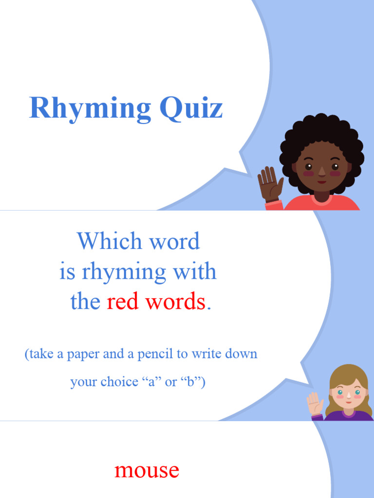 Rhyming Quiz | PDF