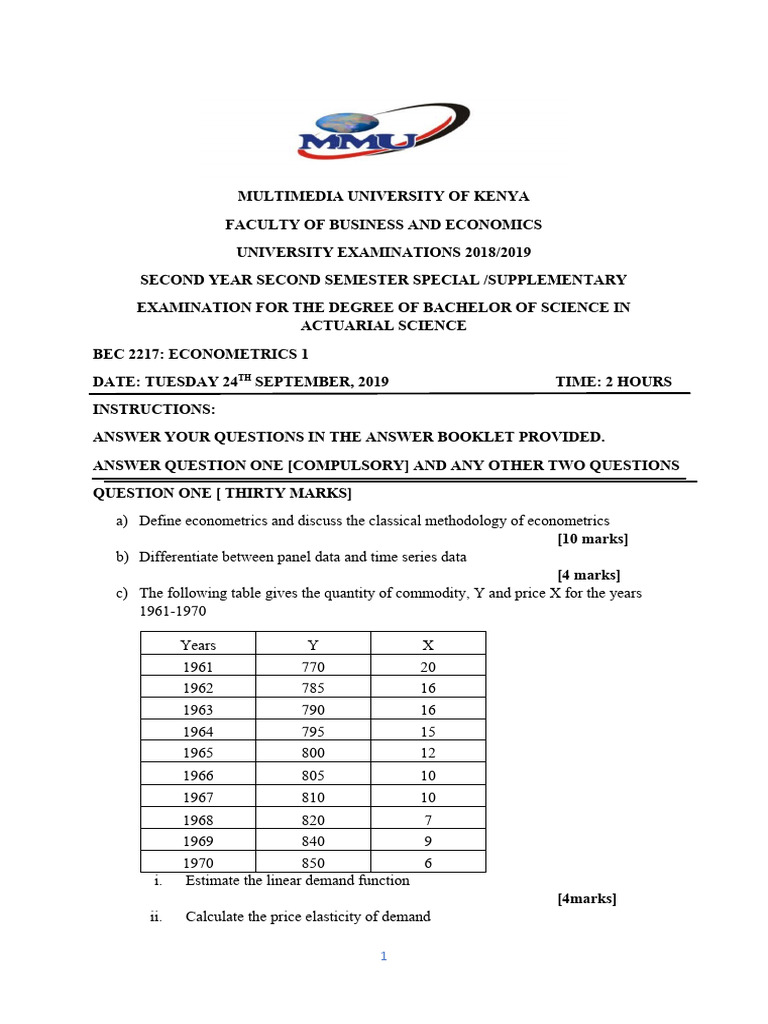 Paper 1. Econometrics | PDF | Econometrics | Linear Regression Paper 1. Econometrics | PDF | Econometrics | Linear Regression