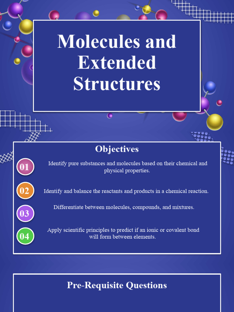 Molecules and Extended Structures | PDF | Science & Mathematics