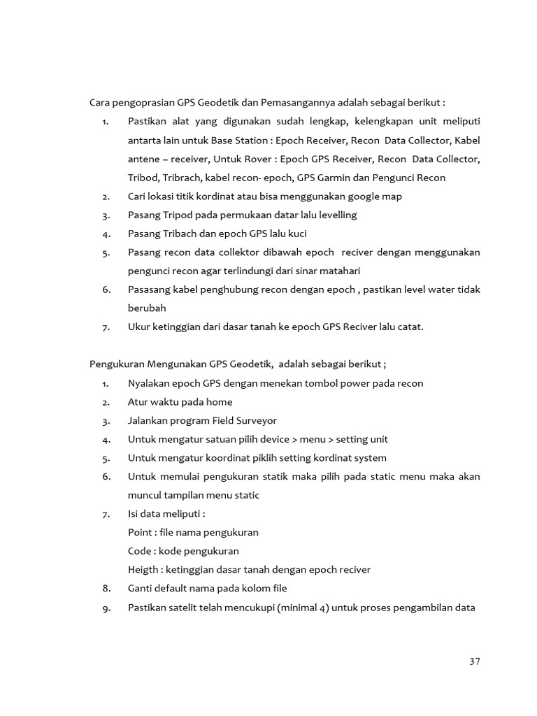 Cara Pengoperasian Alat | PDF