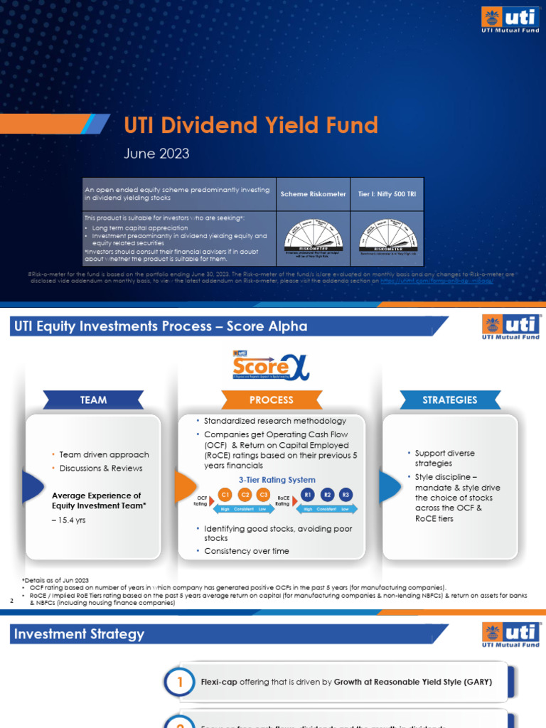 UTI Dividend Yield Fund | PDF | Investment Fund | Investing