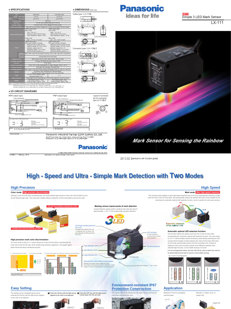 LX-111 Color Mark Sensor | PDF | Bipolar Junction Transistor | Light ...
