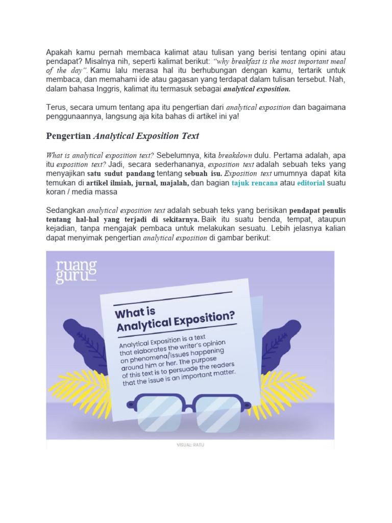 Analytical Exposition | PDF