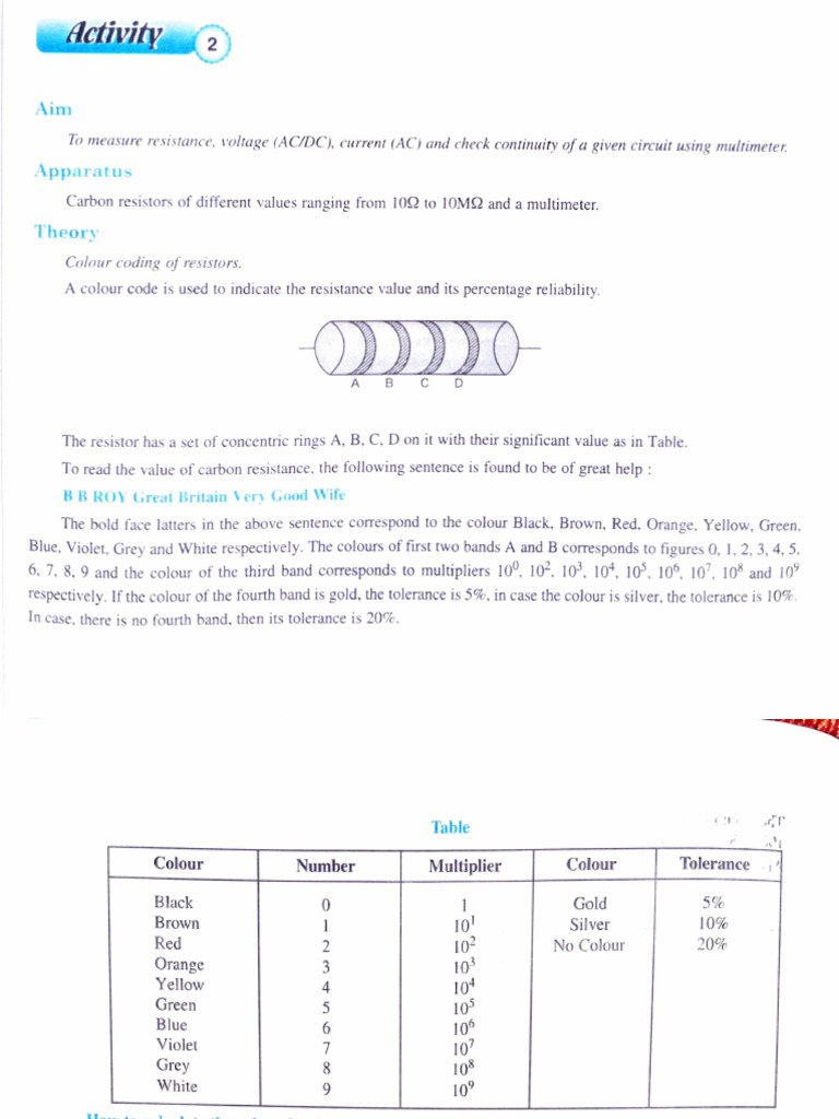 Activity A Class 12th Physics | PDF | Resistor | Electric Power