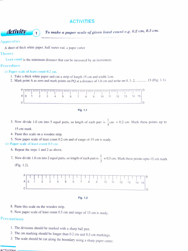 Activity Class 11th | PDF