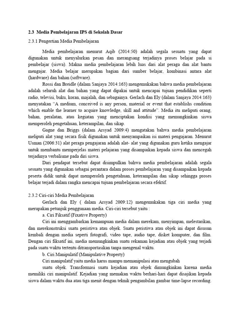 Media Pembelajaran Ips Di Sd Pdf