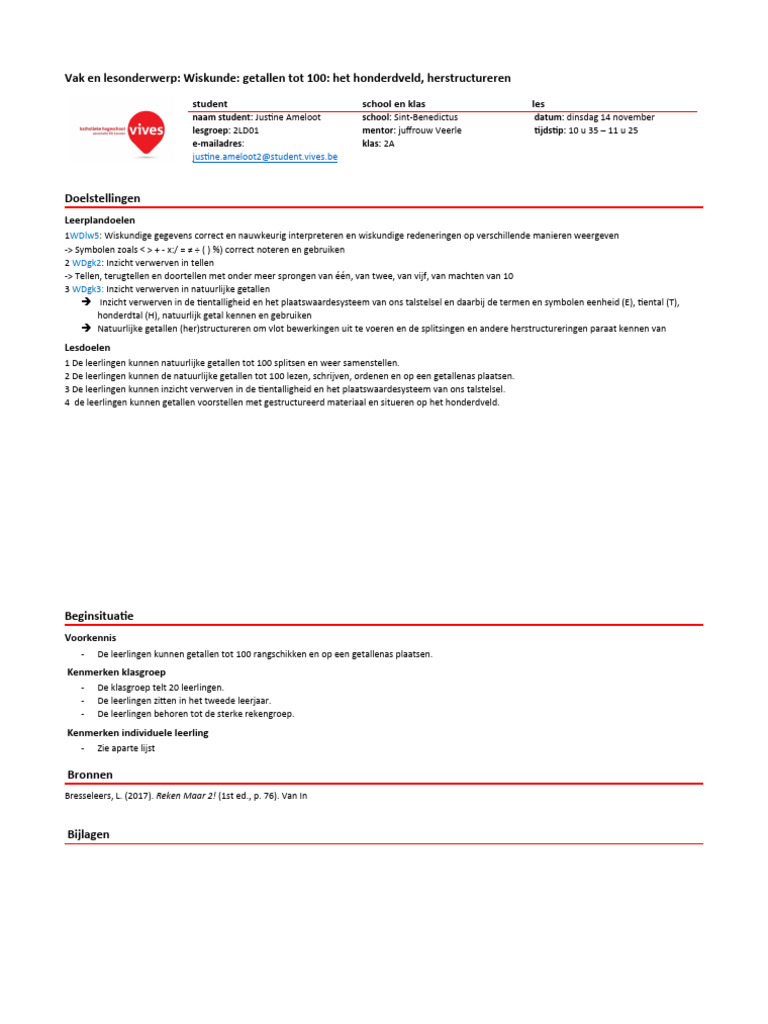 Wiskunde - Getallen - Getallen Tot 100 | PDF