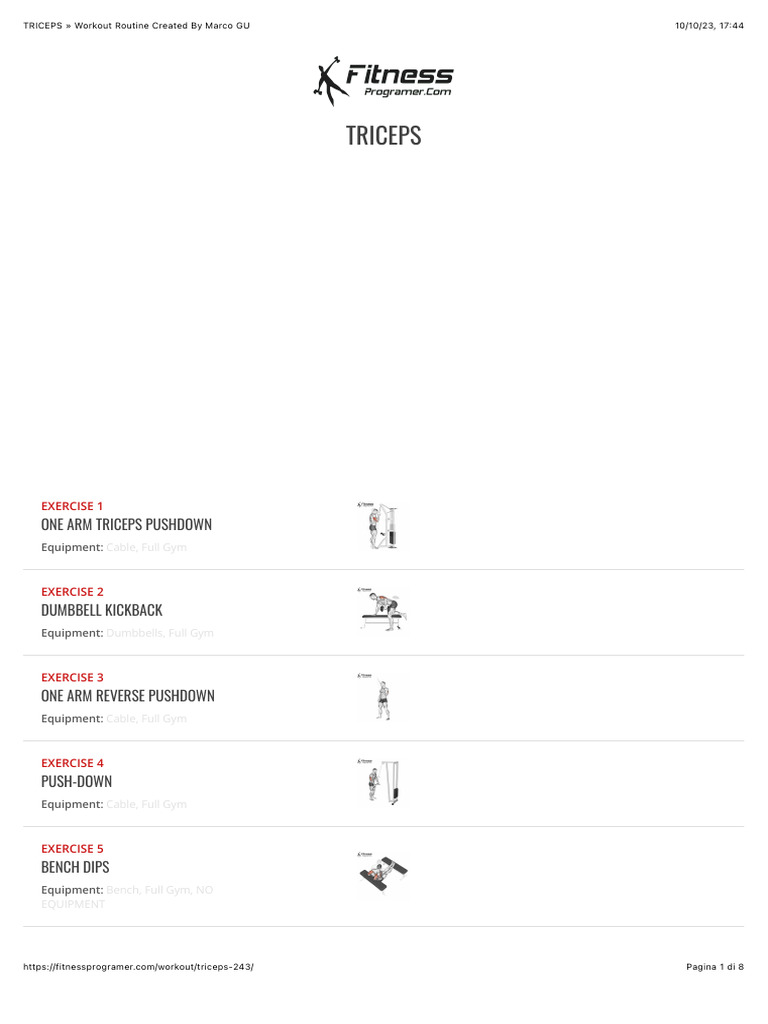 3 Triceps | PDF | Weight | Strength Training