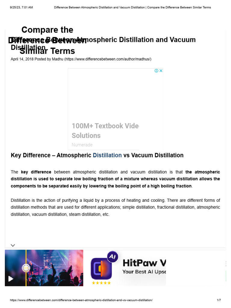 Difference Between Atmospheric Distillation and Vacuum Distillation - Compare The Difference ...