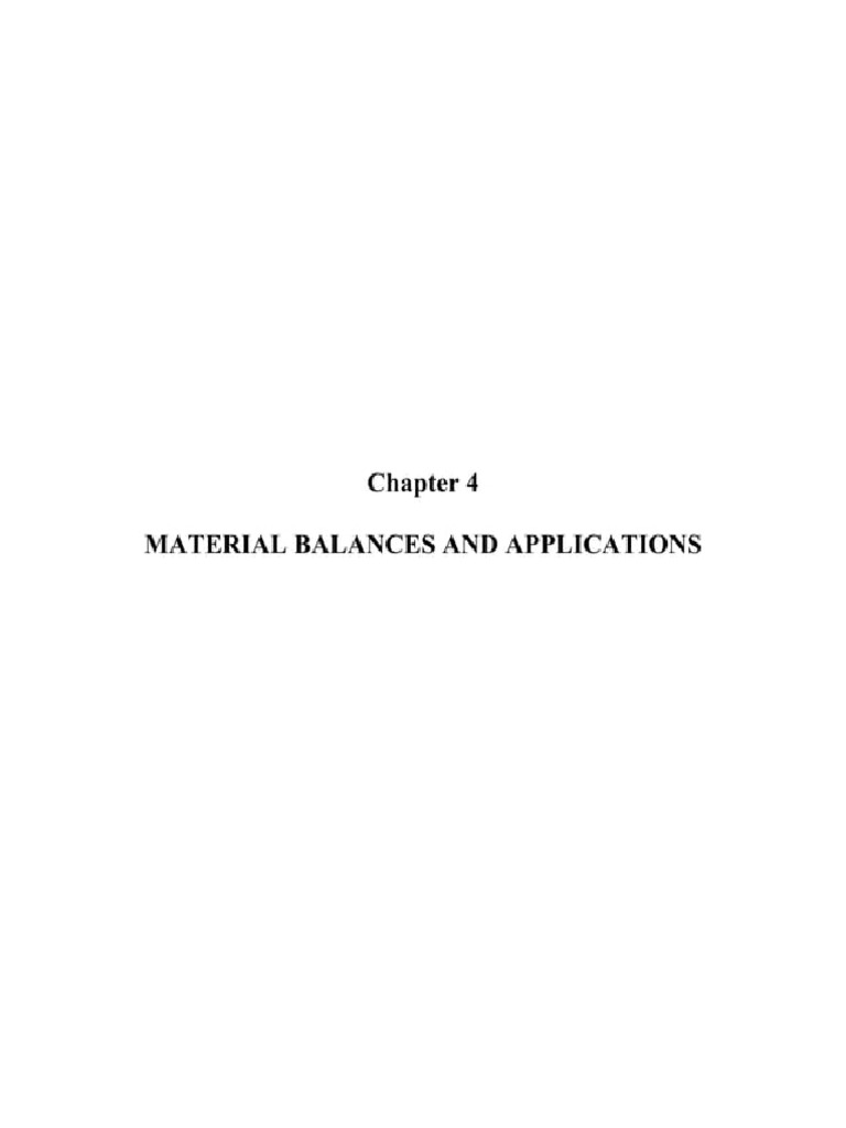 Material Balance From Slideshare | PDF