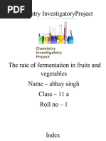 Fermentation Rate of Fruit Juices Study | PDF | Fermentation | Yeast