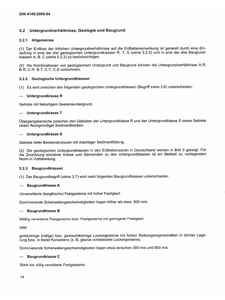 DIN 4149 - Subsoil | PDF