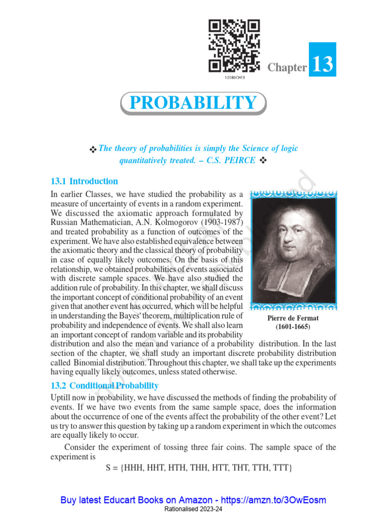 CH - 13 PROBABILITY | PDF