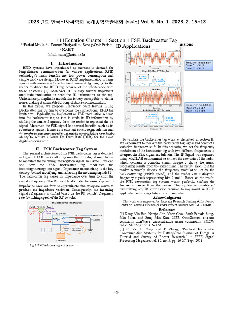 FSK Backscatter Tag System For RFID Applications - Rev | PDF | Modulation | Radio Frequency ...